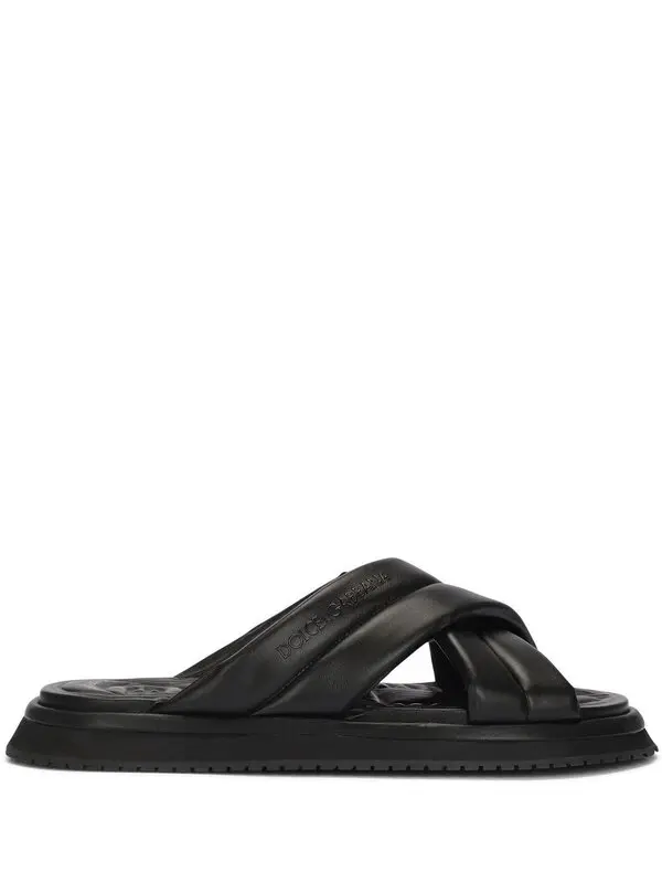 Dolce & Gabbana Crossover-strap Flat Sandals