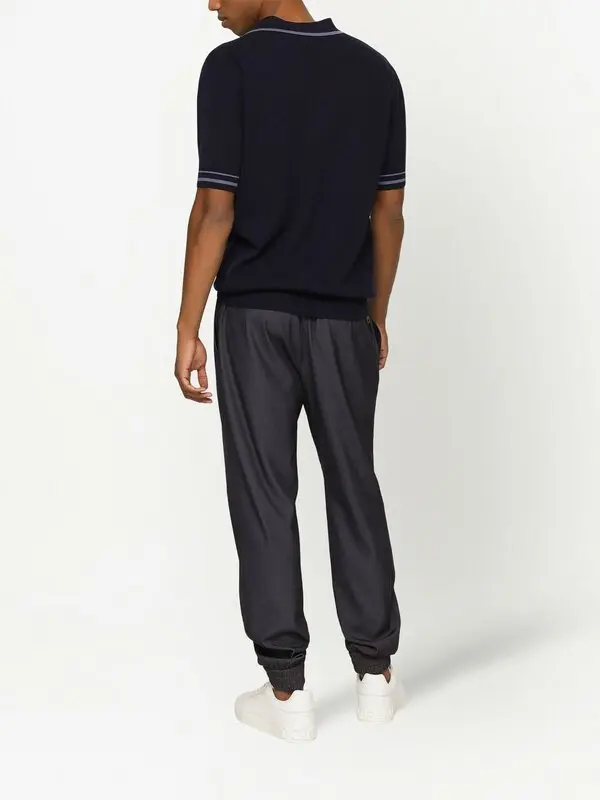Dolce & Gabbana Virgin Wool Track Pants - Black