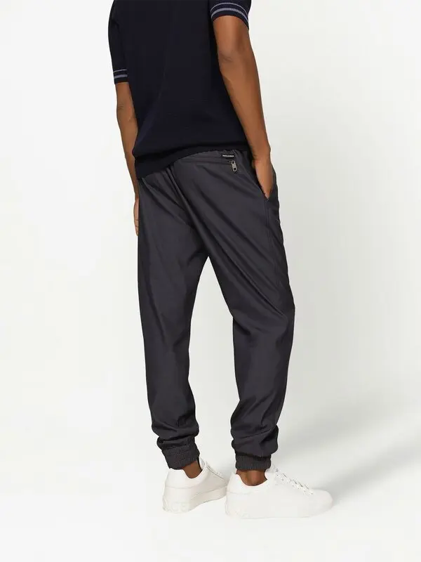Dolce & Gabbana Virgin Wool Track Pants - Black