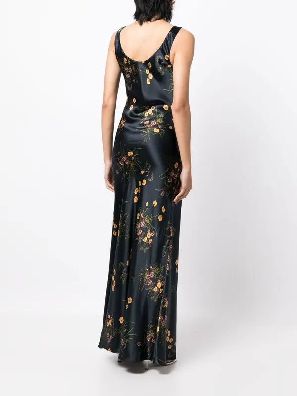 reformation black floral dress Reformation // Black & Multi Floral Dress  VSP Consignment