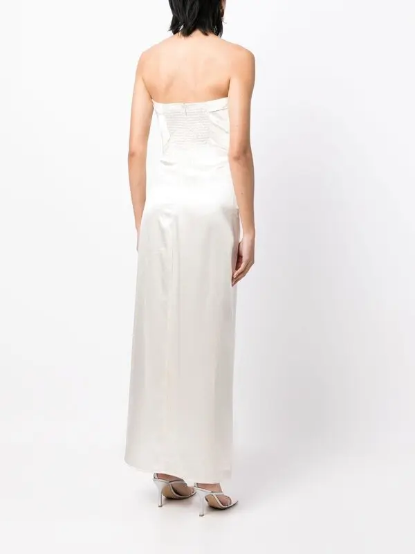REFORMATION Barrow Gathered Silk Dress