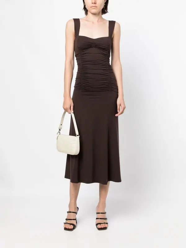 REFORMATION Suvi Ruched Midi Dress