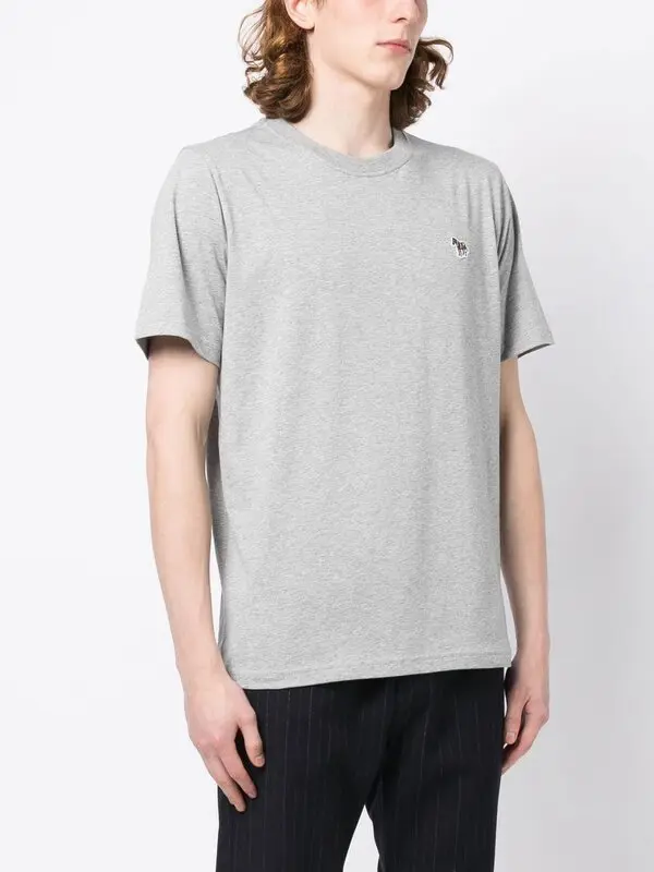 Paul Smith Zebra Embroidered-logo T-shirt - Grey