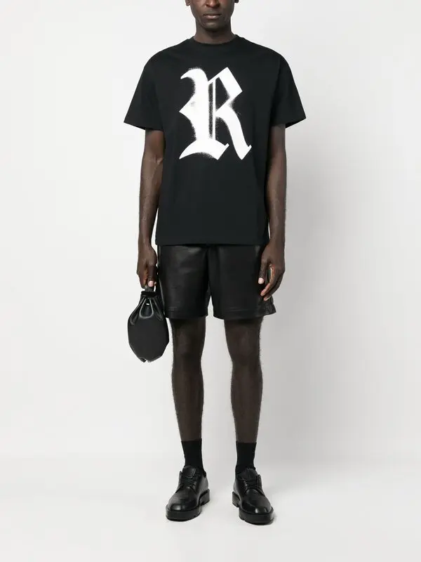 Raf Simons Logo-print Cotton T-shirt - Black