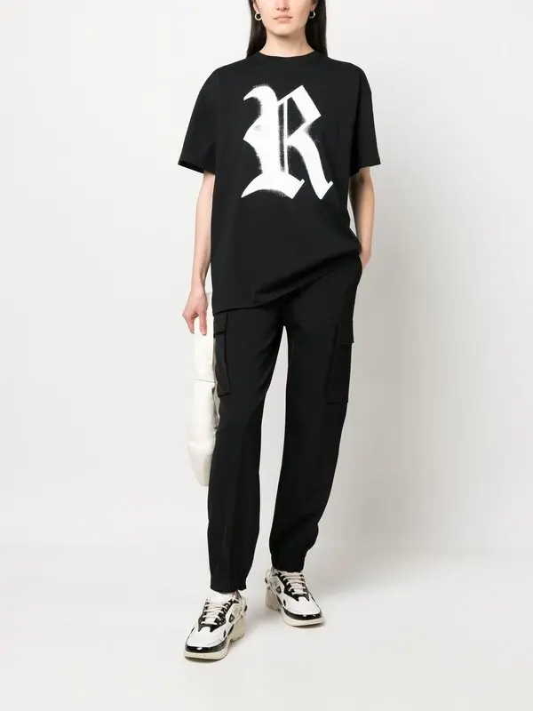 Raf Simons Logo-print Cotton T-shirt - Black