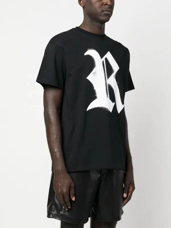 Raf Simons Logo-print Cotton T-shirt - Black