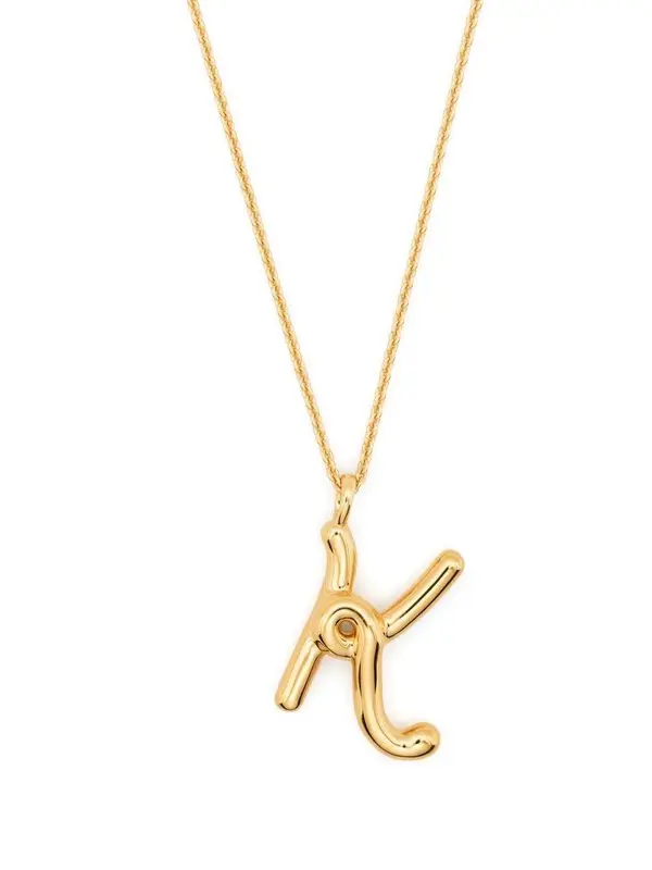 MISSOMA Curly Molten Initial Pendant Necklace - Gold
