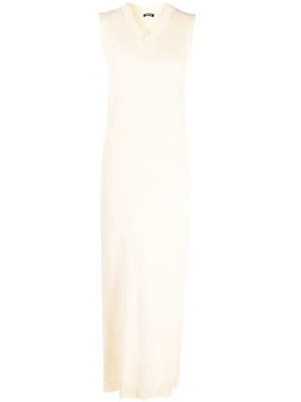 Aspesi Sleeveless Knitted Long Dress - Neutrals