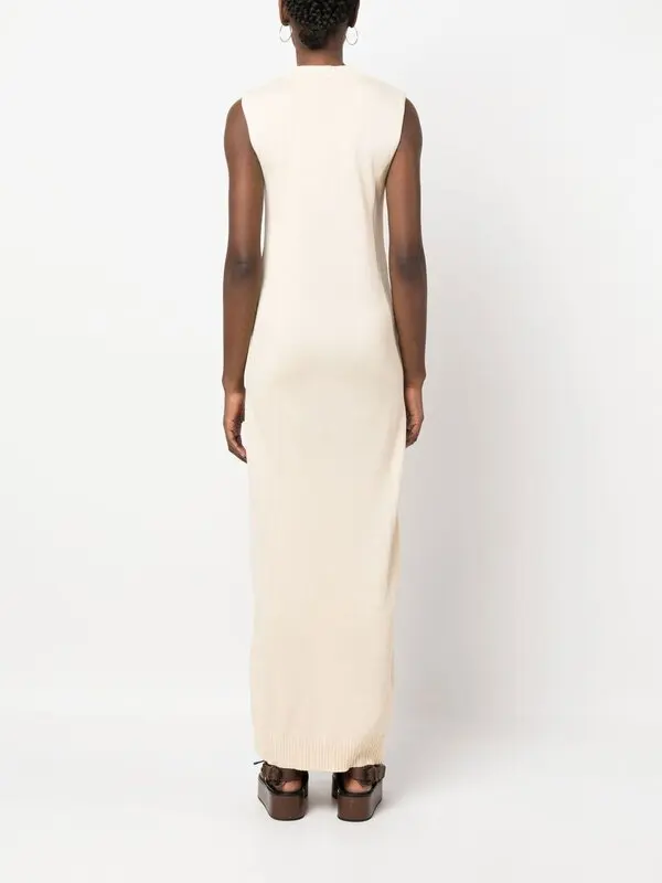 Aspesi Sleeveless Knitted Long Dress - Neutrals