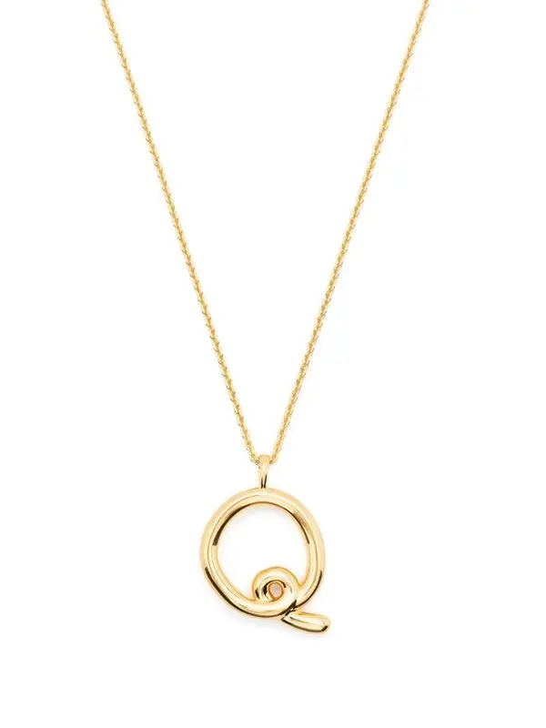 MISSOMA Curly Molten Initial Pendant Necklace - Gold