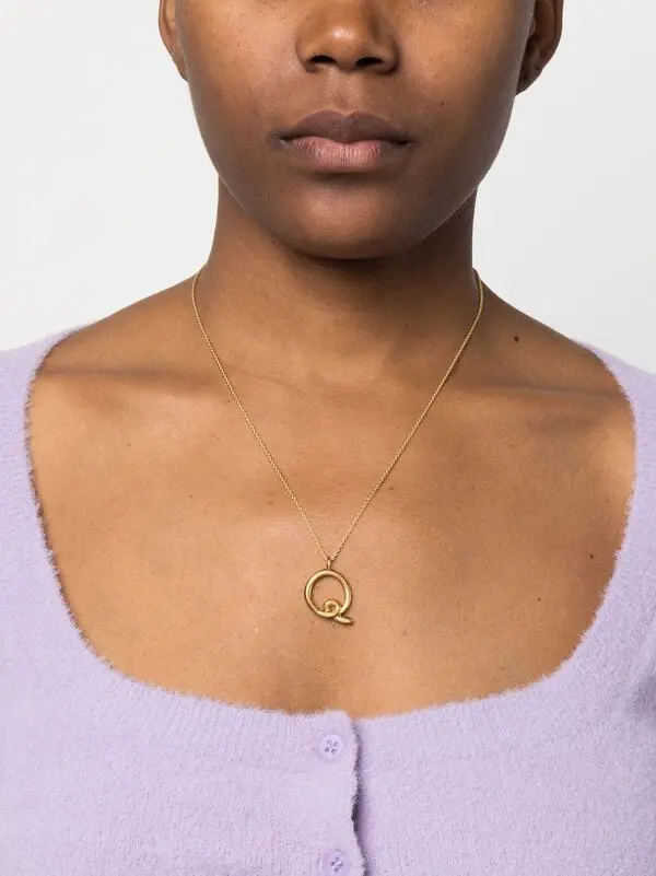 MISSOMA Curly Molten Initial Pendant Necklace - Gold