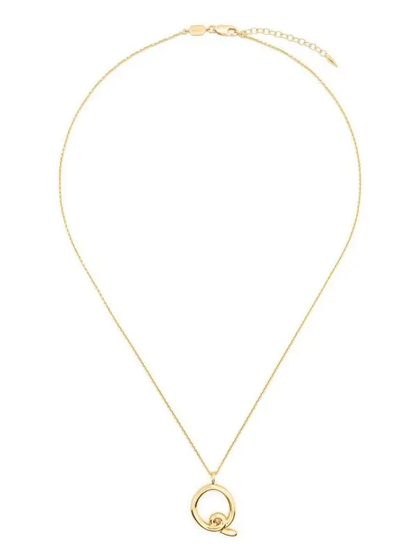 MISSOMA Curly Molten Initial Pendant Necklace - Gold