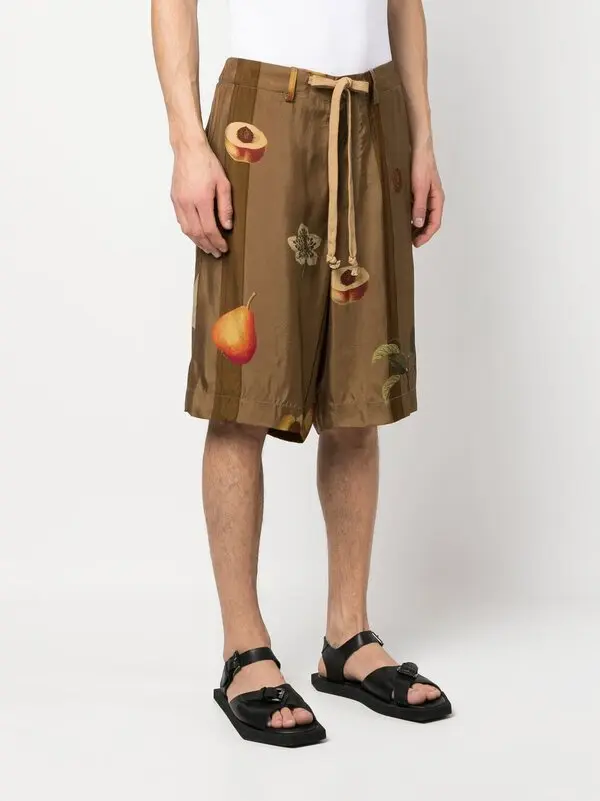 UMA WANG Fruit-print Shorts