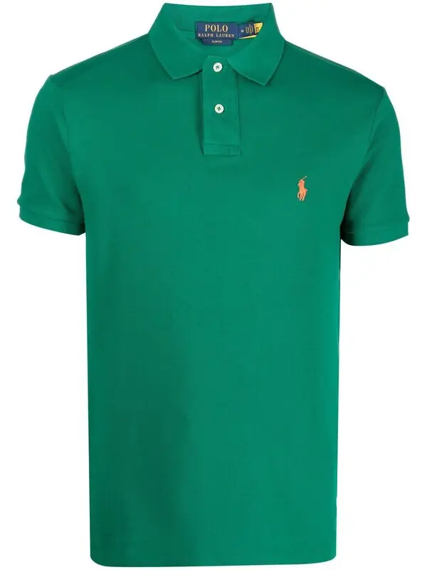 Polo Ralph Lauren Embroidered-logo Detail Polo Shirt - Green