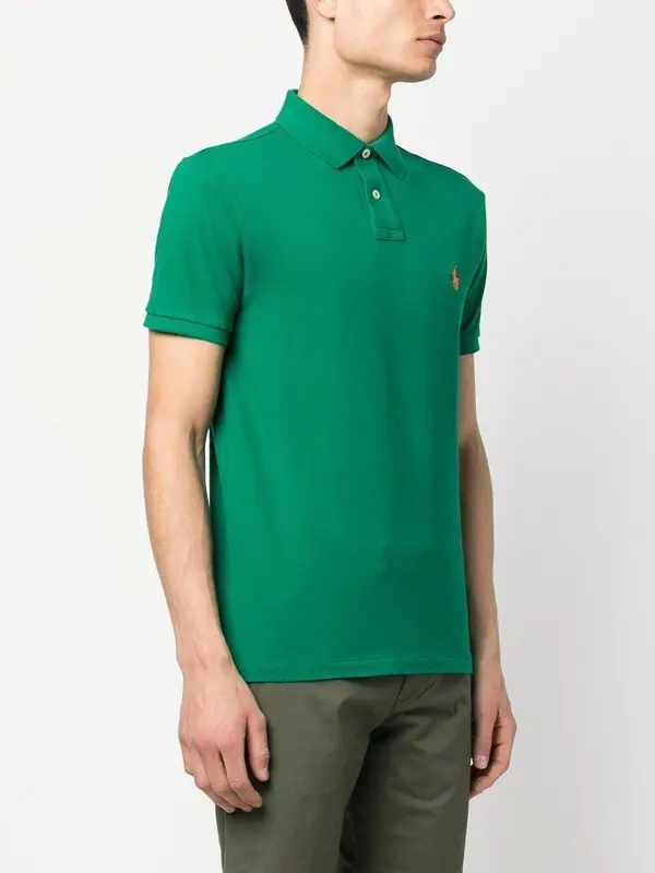 Polo Ralph Lauren Embroidered-logo Detail Polo Shirt - Green