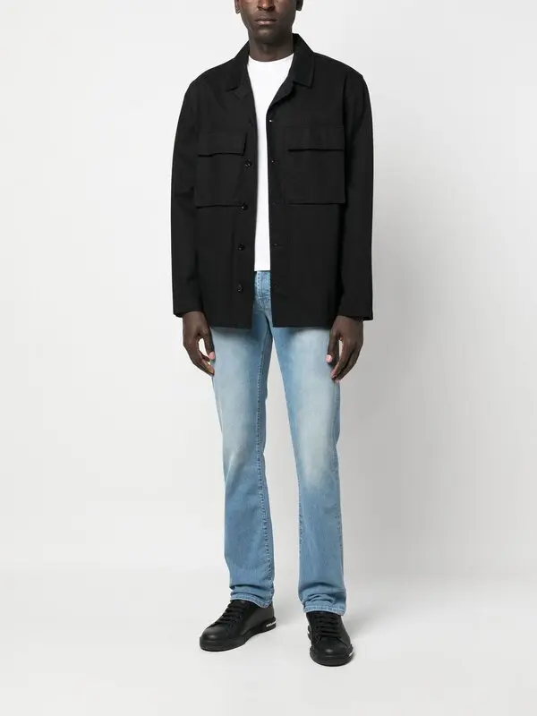 BILLIONAIRE Embroidered Straight-leg Jeans