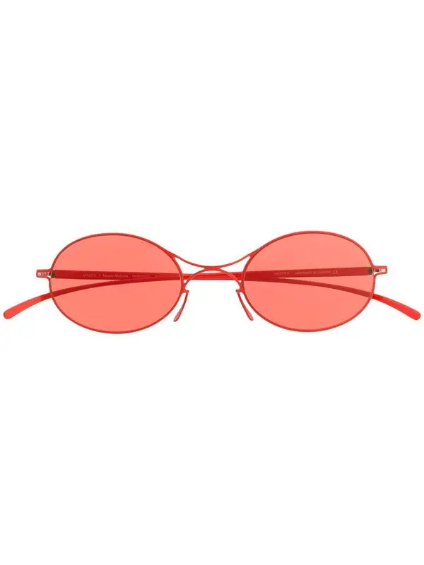 Mykita X Maison Margiela Messe Sunglasses - Red | Editorialist