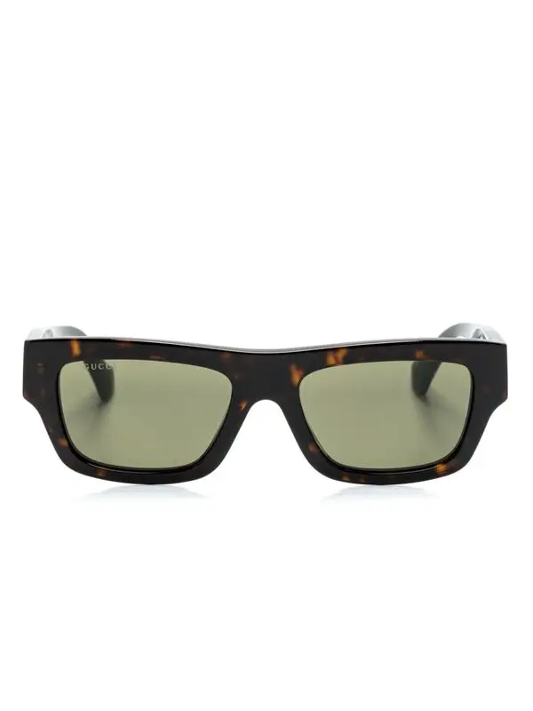 Gucci Rectangle-frame Sunglasses - Brown
