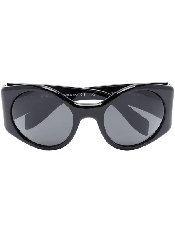 Palm Angels Tennis Round-frame Sunglasses - Black