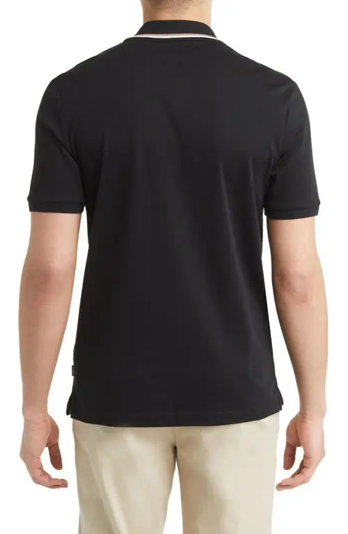 BOSS Penrose Tipped Polo - Blk
