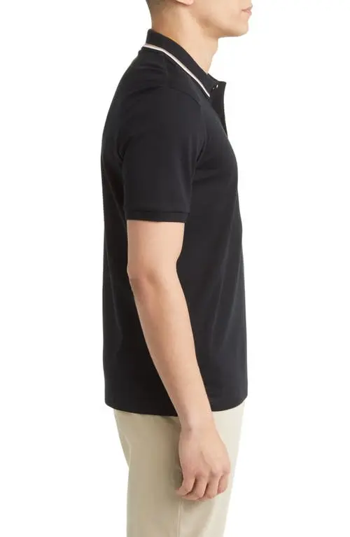 BOSS Penrose Tipped Polo - Blk