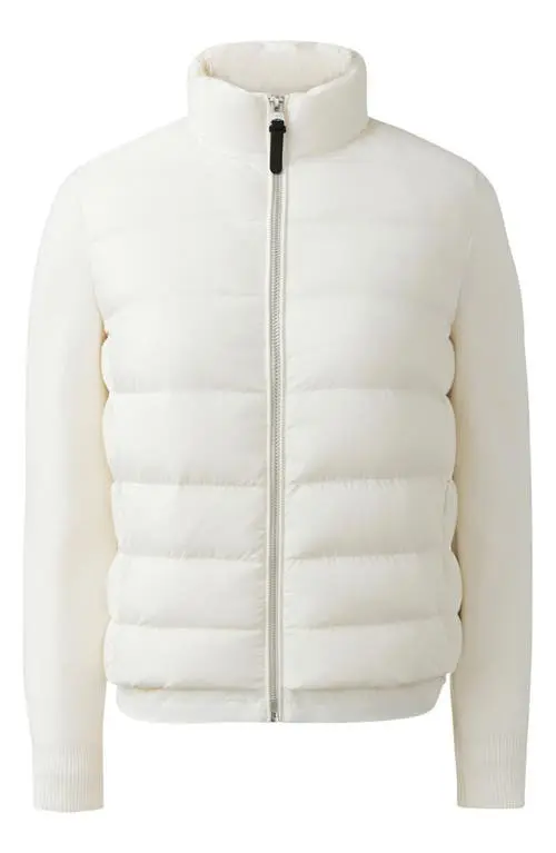 Mackage Knit Sleeve Down Puffer Jacket - Cream