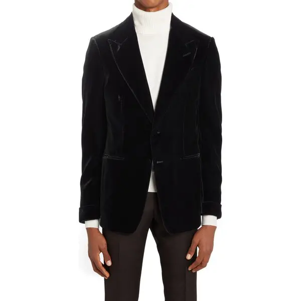 TOM FORD Shelton Fluid Velvet Cocktail Jacket