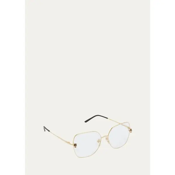 Cartier Panther -plated Metal Butterfly Optical Glasses