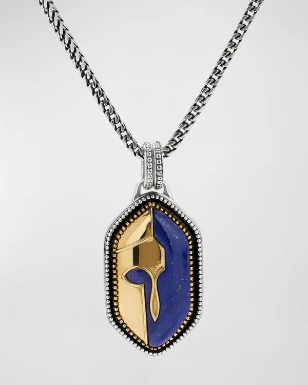 Konstantino Sterling Silver & 18k Yellow Gold Lazuli Pendant - Lapis