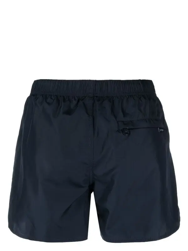COURREGES Logo-patch Plain Swim Shorts