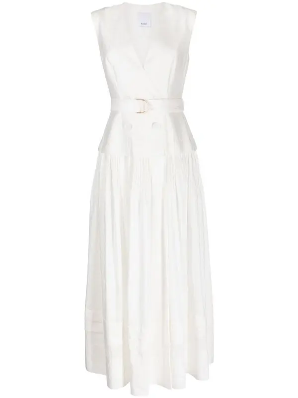 Acler Miller Belted Sleeveless Midi Dress