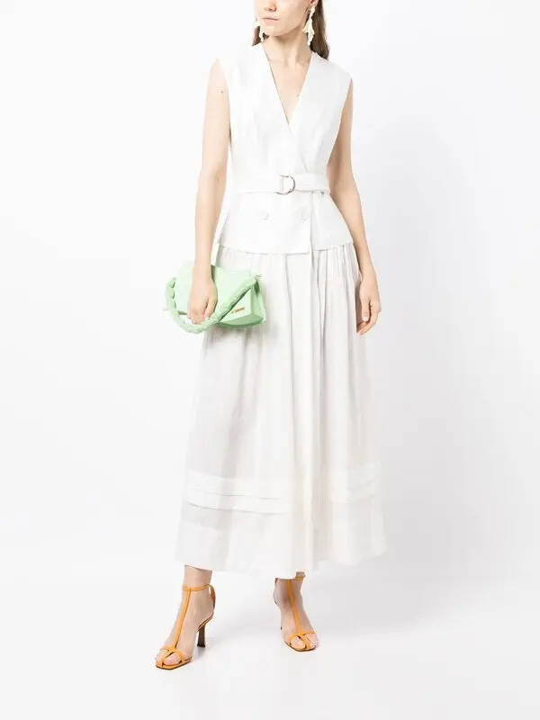 Acler Miller Belted Sleeveless Midi Dress