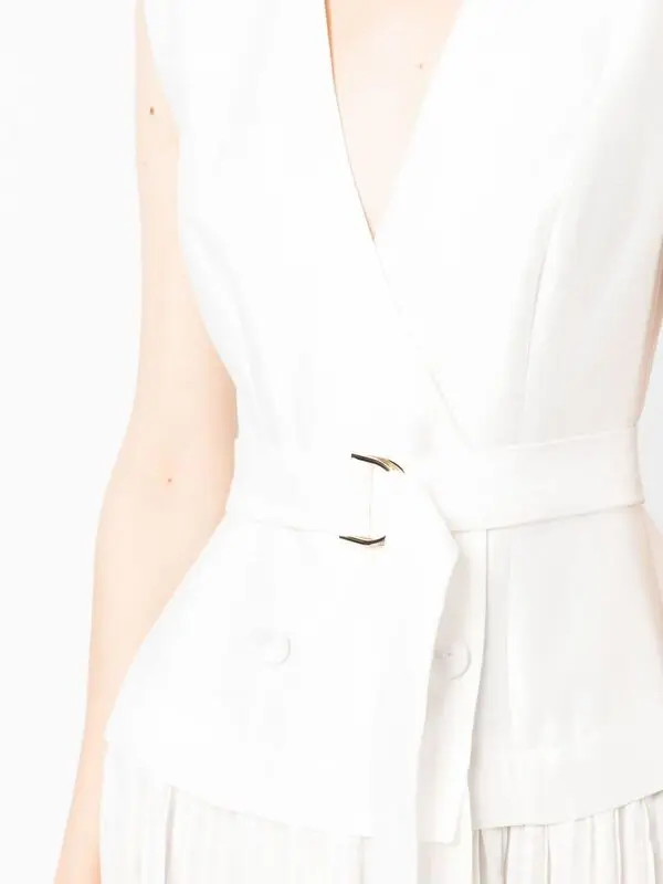 Acler Miller Belted Sleeveless Midi Dress