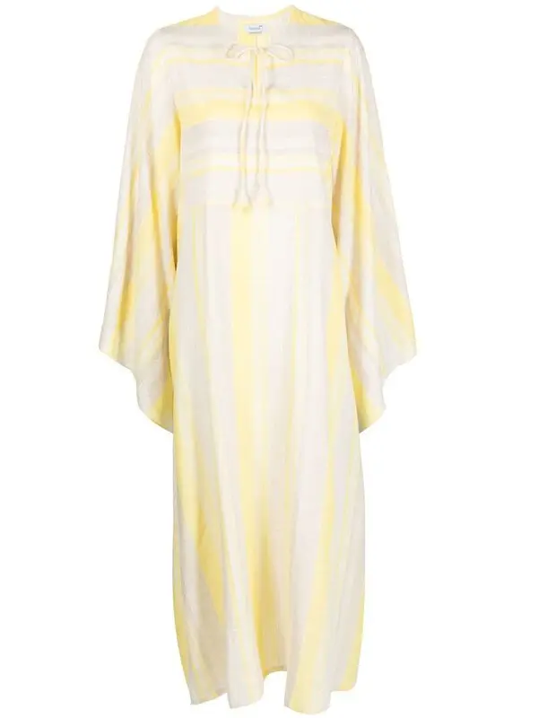 BAMBAH Striped Tie-fastening Kaftan Dress