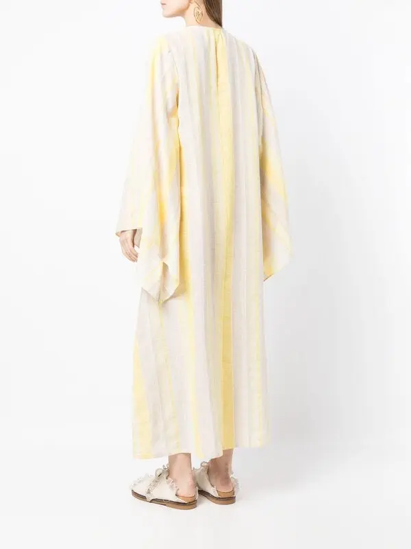 BAMBAH Striped Tie-fastening Kaftan Dress