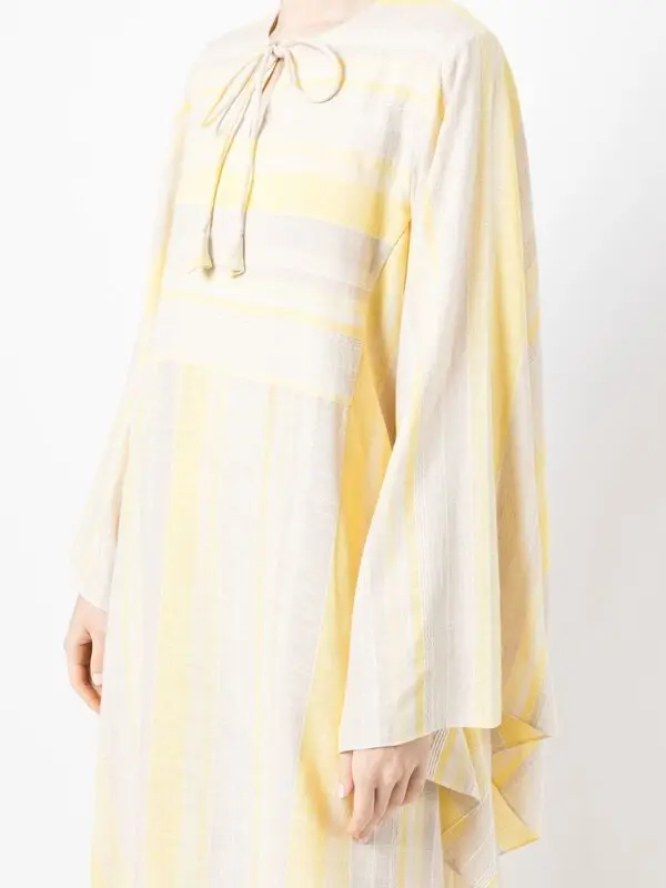BAMBAH Striped Tie-fastening Kaftan Dress