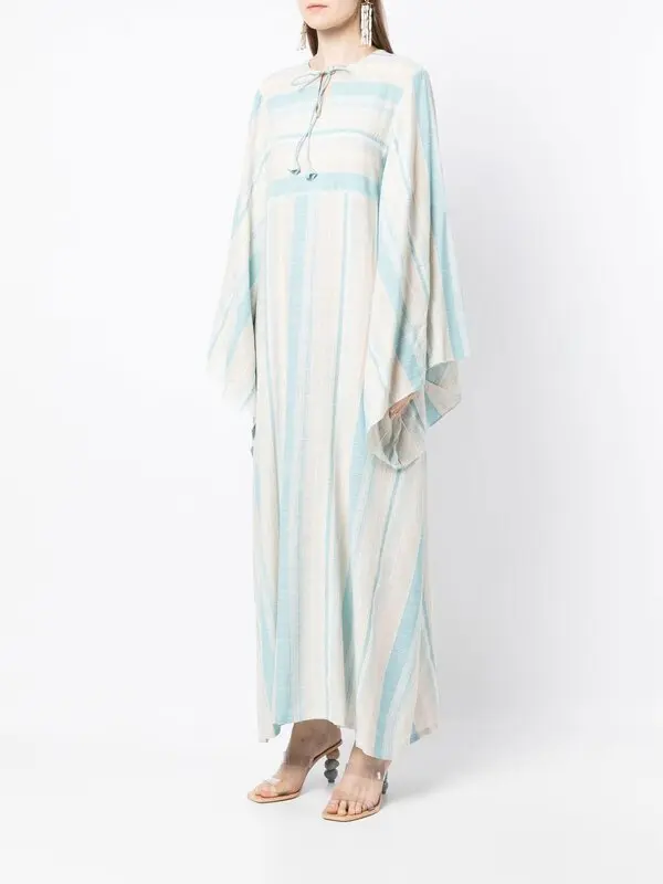 BAMBAH Striped Maxi Shirt Dress - Blue