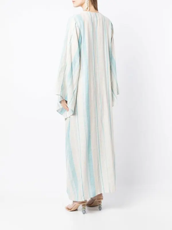 BAMBAH Striped Maxi Shirt Dress - Blue
