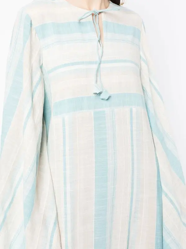 BAMBAH Striped Maxi Shirt Dress - Blue