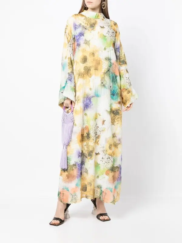 BAMBAH High-neck Kaftan Long Dress
