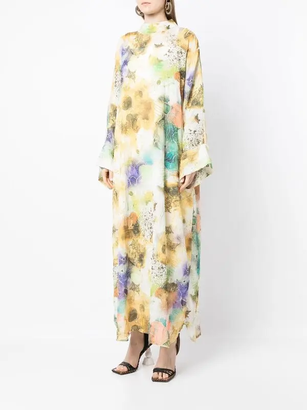 BAMBAH High-neck Kaftan Long Dress