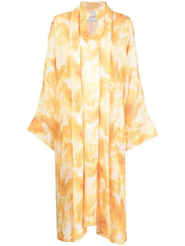BAMBAH Gardenia Tie-dye Dress Set - Yellow
