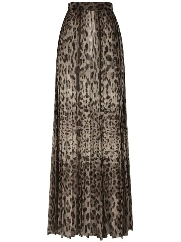 Dolce & Gabbana Leopard-print Culotte Trousers - Black
