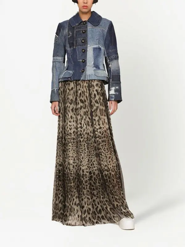 Dolce & Gabbana Leopard-print Culotte Trousers - Black