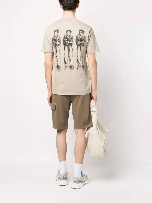 C.P. COMPANY Embroidered-logo T-shirt - Neutrals