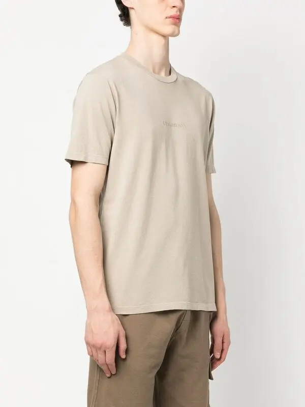 C.P. COMPANY Embroidered-logo T-shirt - Neutrals