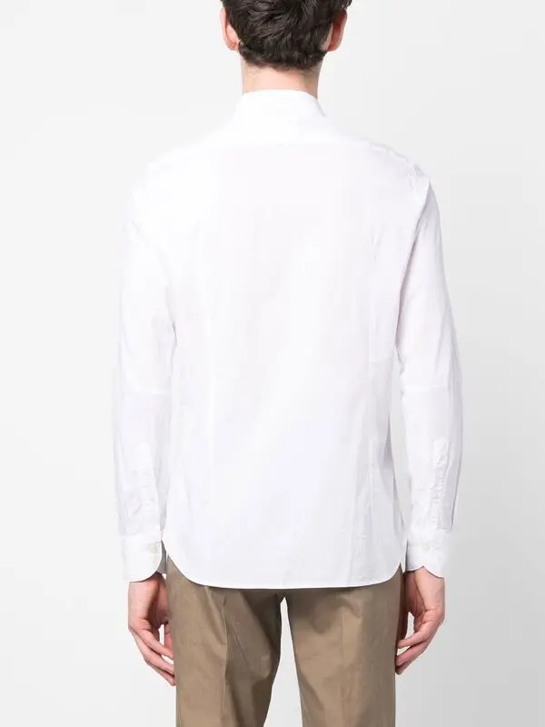 TINTORIA MATTEI 954 Long-sleeved Cotton Shirt - White
