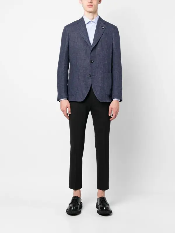 TINTORIA MATTEI 954 Long-sleeved Cotton Shirt - Blue