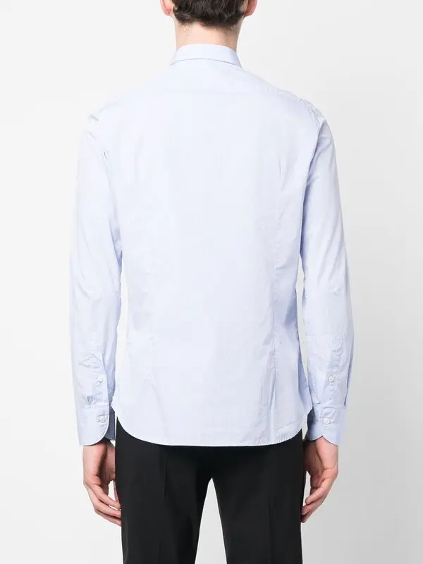 TINTORIA MATTEI 954 Long-sleeved Cotton Shirt - Blue
