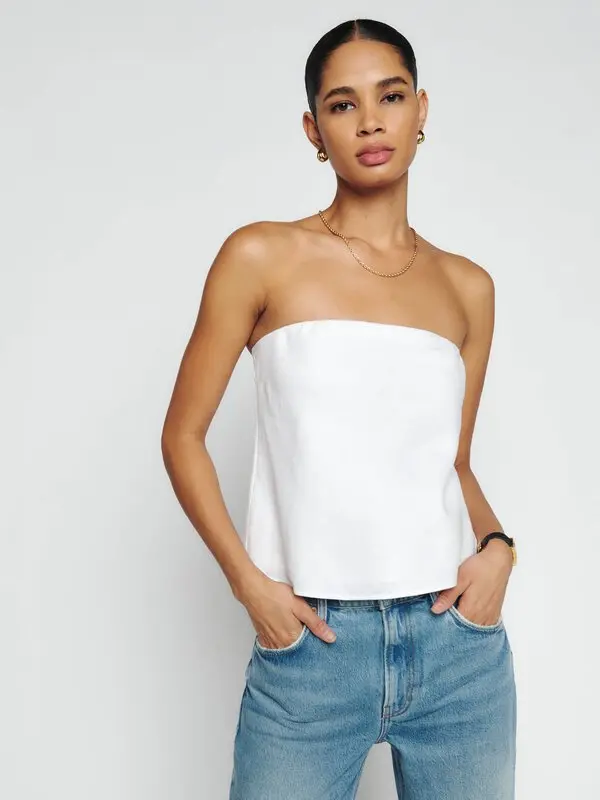 REFORMATION Spritz Top - Ivory